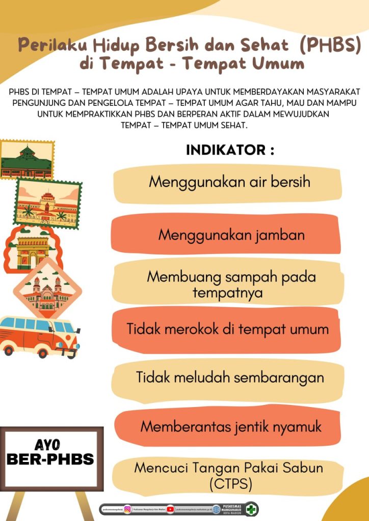 Hidup Bersih dan Sehat di Tempat Umum – UPTD PUSKESMAS MANGUHARJO
